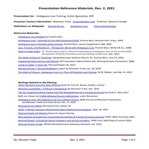 Reference Materials Dec 2 2021 | PDF