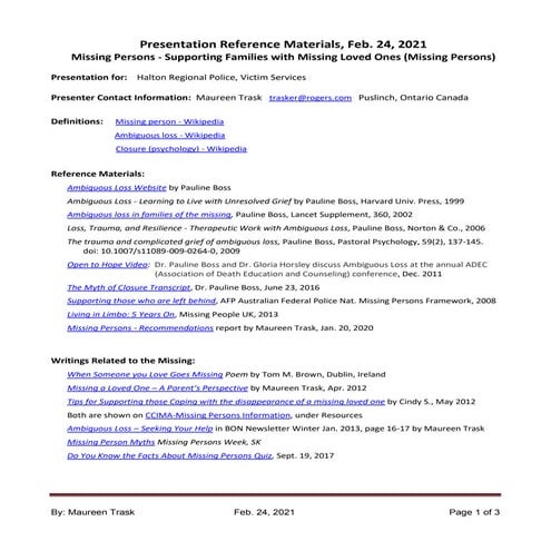 Reference Materials Feb. 24 2021 | PDF