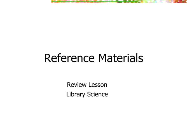 Reference Material | DOCX