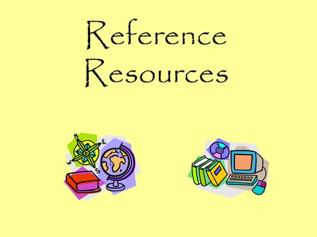 Reference Materials Powerpoint | PPT