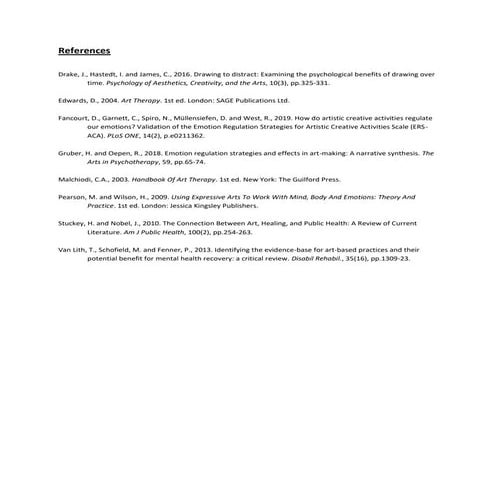 References - Psychological Art Therapy | PDF | Physical Therapy | Wellness