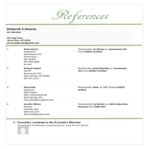 Alexandra Self References color | PDF