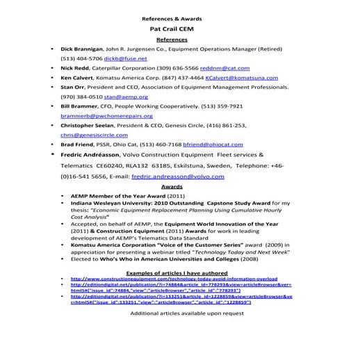 References and awards | PDF