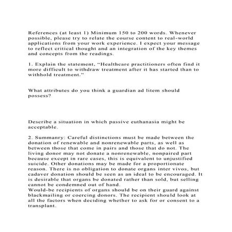 References (at least 1) Minimum 150 to 200 words. Whenever possibl.docx