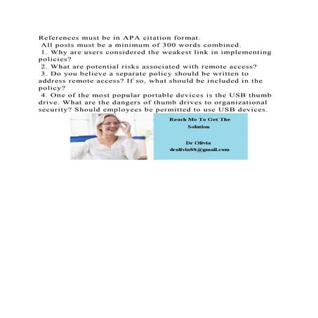 References must be in APA citation format. All posts must be a min.docx