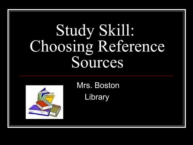 Reference Materials Powerpoint | PPT