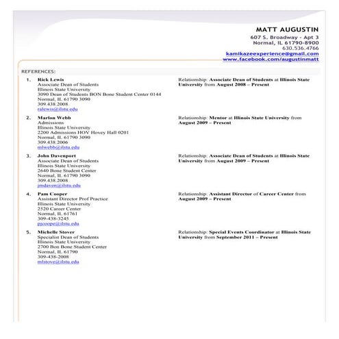 References Sheet | PDF