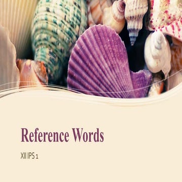 Reference words | PPTX