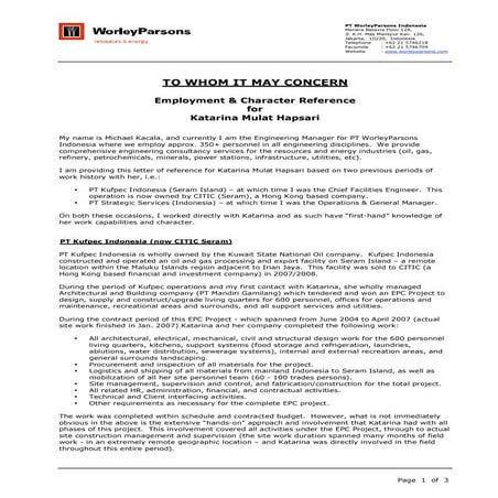 Reference Letter from Client | PDF