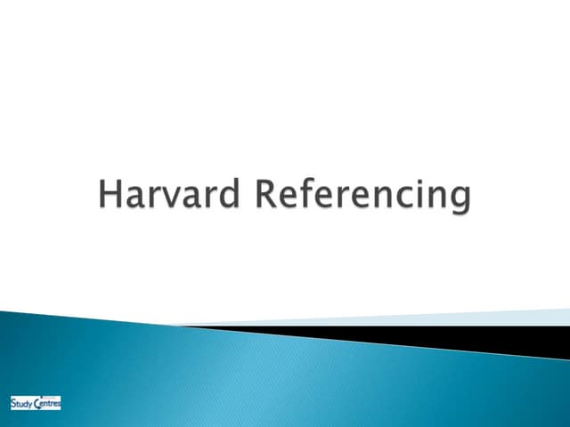 Harvard Referencing | PPTX