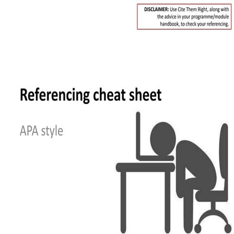Referencing cheat sheet | PPT