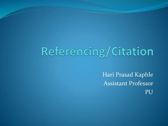 Different style of referencing | PPT