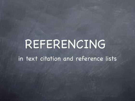 Different style of referencing | PPTX