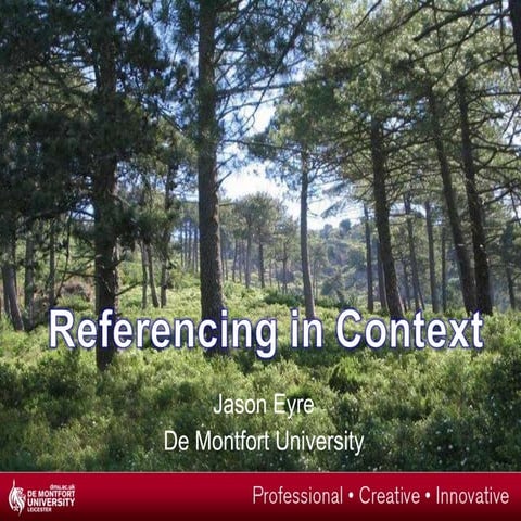 Referencing In Context | PPT