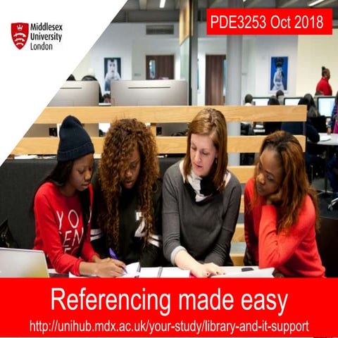 Referencing workshop PDE 3rd years | PPT