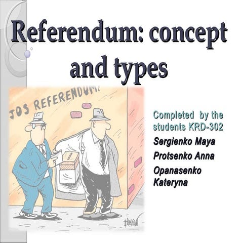 Referendum: concept and types (Ukraine) | PPT