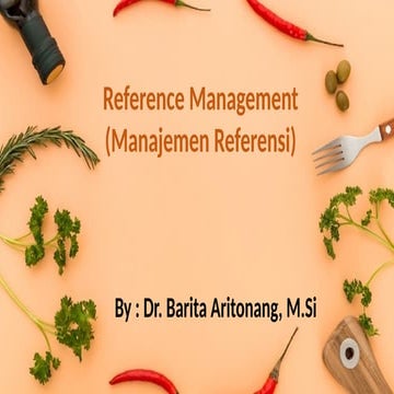 Menejemen refrensi kesehatan masyarakat Indonesia | PPT