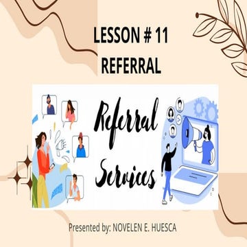 REFERRAL-HUESCA. DISCUSSION ABOUT REFERRALSpptx | PPT