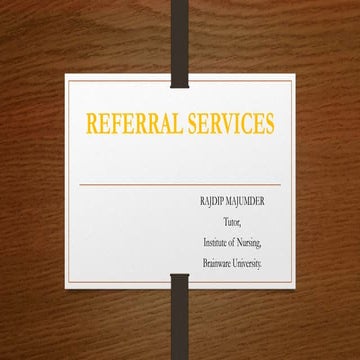Referral services | PPTX