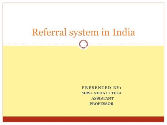 Referral system // Community Referral System | PPT