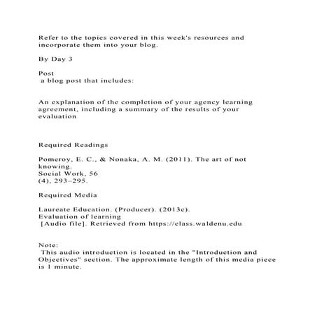 Refer to the topics covered in this weeks resources and incorporate.docx