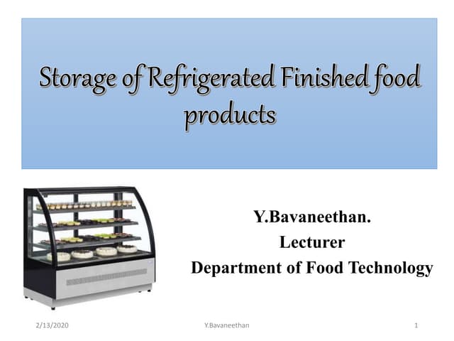 Chilling in food processing and preservation | PDF
