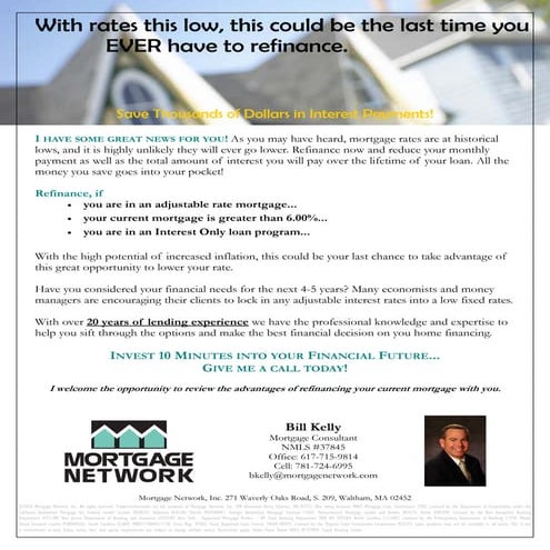 Refi Last Time Ever Refi Flyer | PDF | Home Financing | Personal Debt