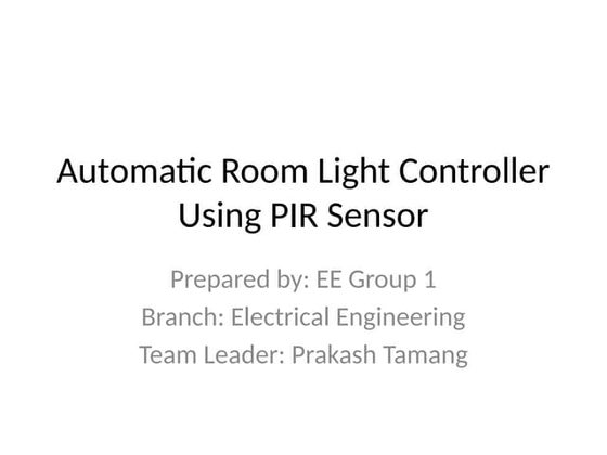 automatic room lightening system | PPT