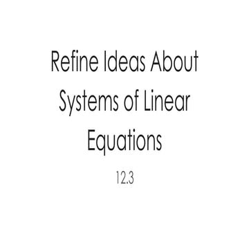 Systems of Linear Equations Graphing | PPT