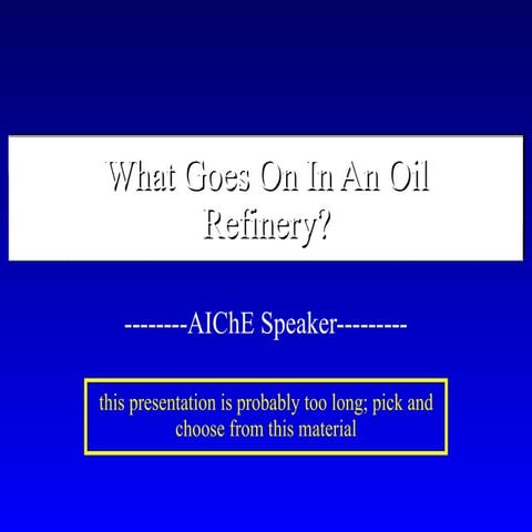 Refining | PPT | Chemistry | Science