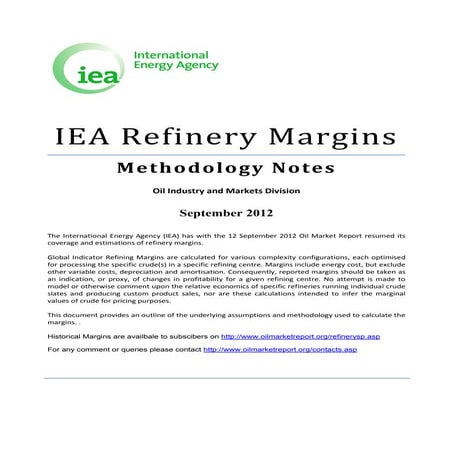 Refining margin supplement_omraug_12_sep2012 | PDF