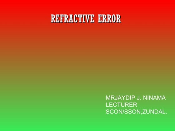 Errors of refraction | PPT