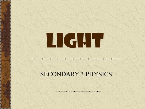 Reflection And Refraction Ppt Physics Science