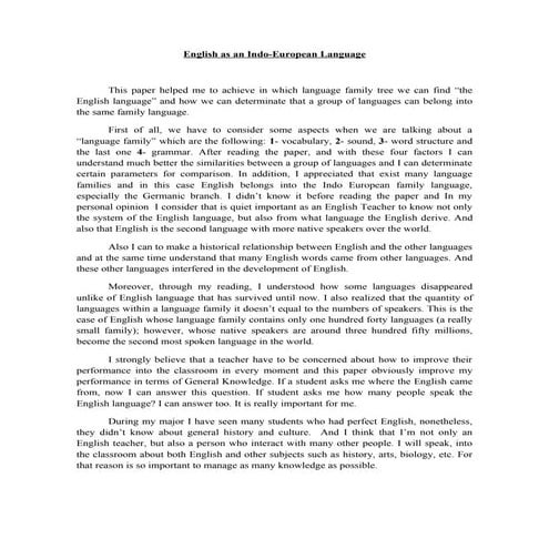 Reflection english as an indo.european language | DOC