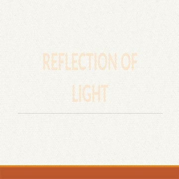 Reflection of light | PPTX