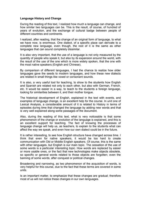Reflection (Language History) | DOCX