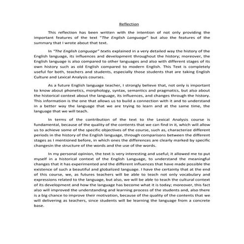 First Reflection | DOCX