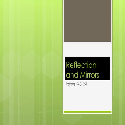 Types of reflection | PPTX