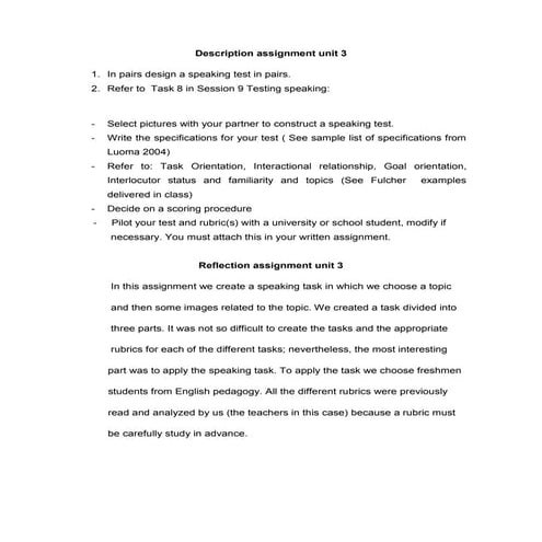 Reflection assignment unit 3 | PDF