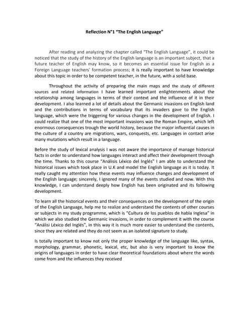 Reflection (Language History) | DOCX