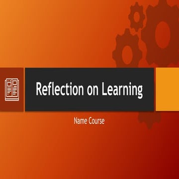Reflection on Learning.pptx