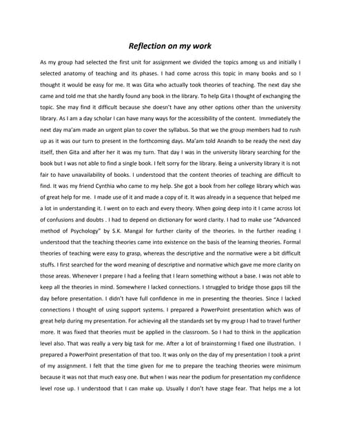 Reflective letter to rise fall semester 2011 | PDF | Postgraduate ...