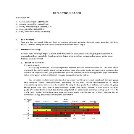 Reflection paper | DOCX