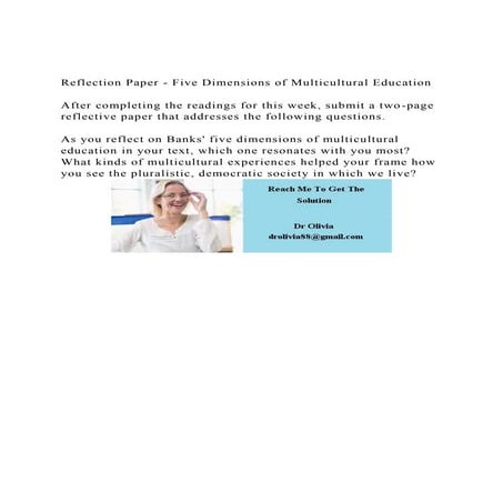 Reflection Paper - Five Dimensions of Multicultural Education | DOCX