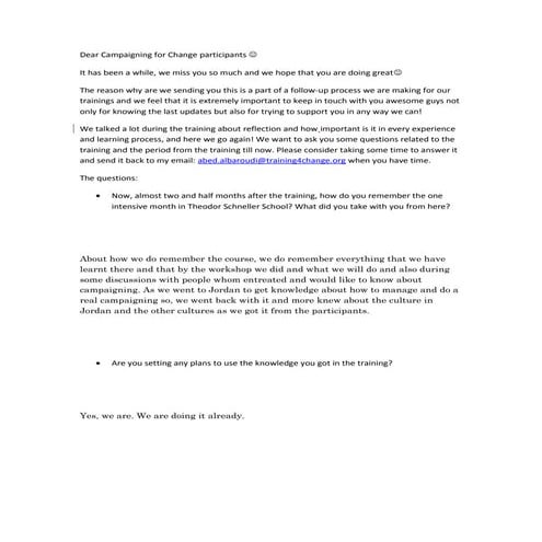 Reflection paper cfc | PDF