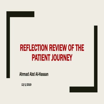 Reflection review on patient journey | PPTX