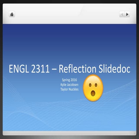 Reflection slidedoc | PPTX | Arts and Crafts | Hobbies & Interests