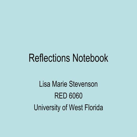 Reflections notebook | PPT