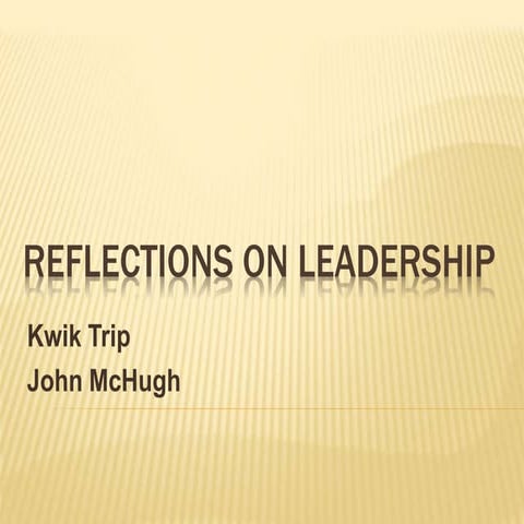 Reflections on Leadership | PPTX