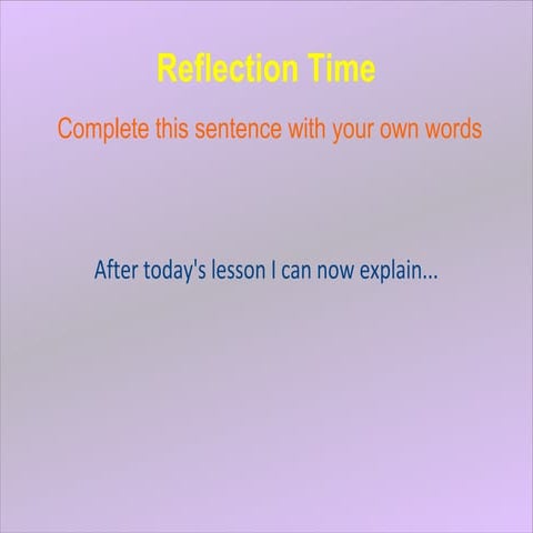 Plenary Activity Reflection Time | PPT
